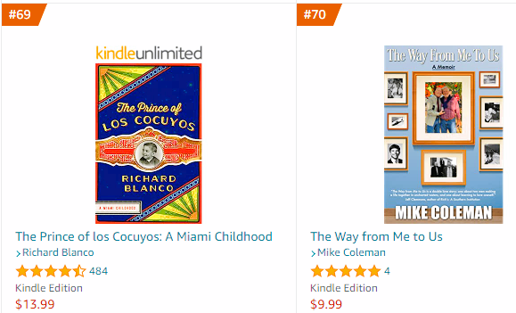 My Book Stays in Top 100 LGBTQ+ Memoirs – Mike Coleman
